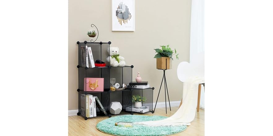 SONGMICS 6-Cube Metal Mesh Storage Cube