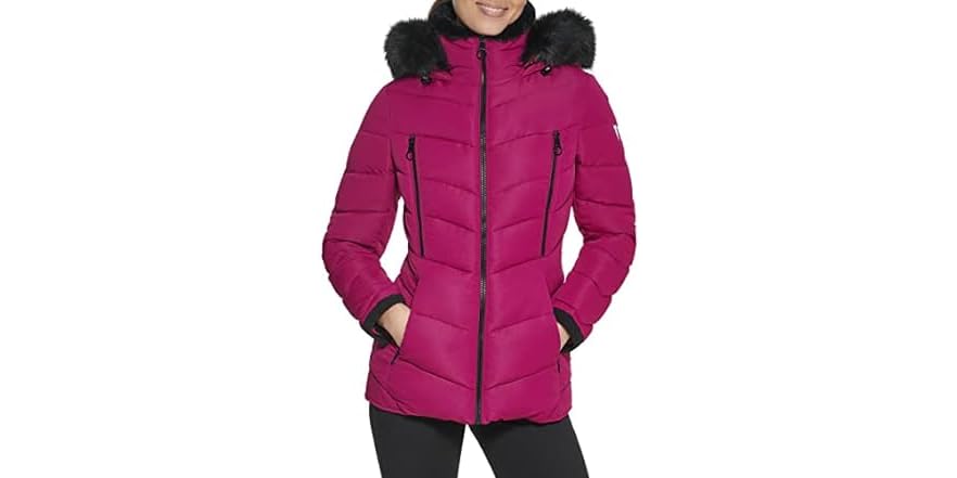 GUESS Women's Midweight Puffer Jacket