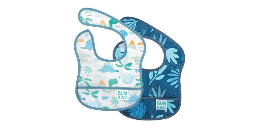 Bumkins Bibs for Baby Girl or Boy, Infant 3-9 M