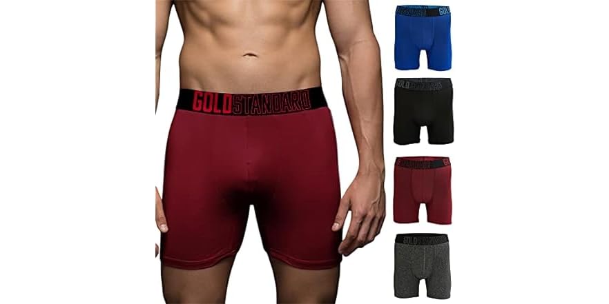 Men's 4-Pack Athletic Boxer Briefs