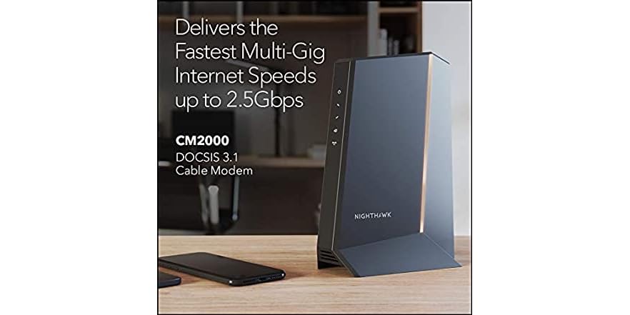 NETGEAR CM2000 Nighthawk Multi-Gig Cable Modem (Open Box)