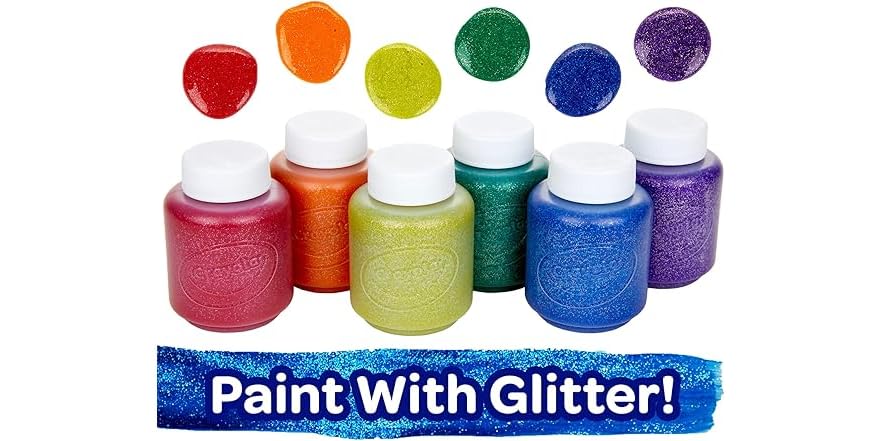 Crayola Washable Glitter Paint 6 Count