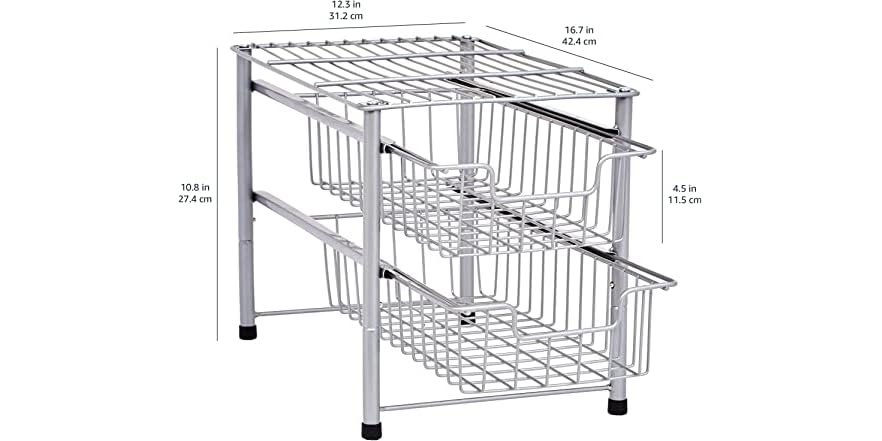 Amazon Basics 2-Tier Sliding Drawers Organizer