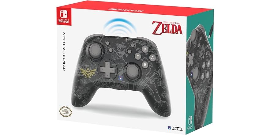 (NEW) HORI Wireless Nintendo Pro Controller - Zelda Edition