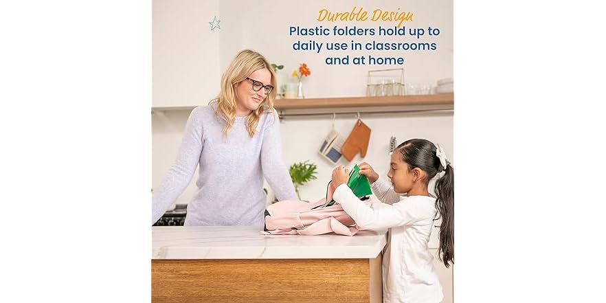 ECR4Kids 2-Pocket Parent-Teacher Classroom Communication Folder Green