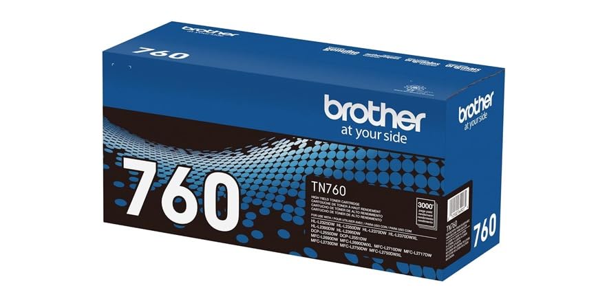 Brother Genuine Cartridge TN760 Black Toner
