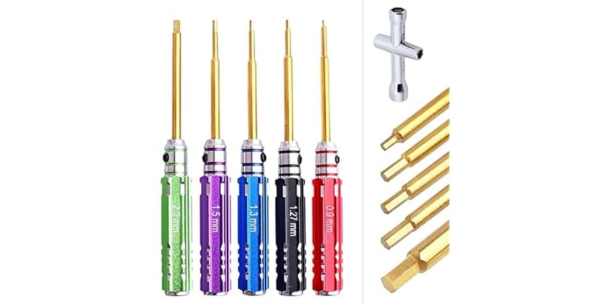 Titanium Hexagon Screw Driver Set