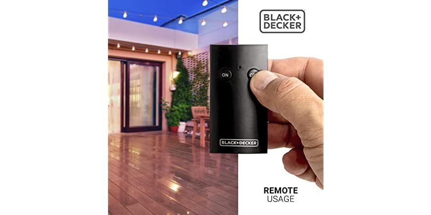 BLACK+DECKER Outdoor Timer Outlet w/Remote