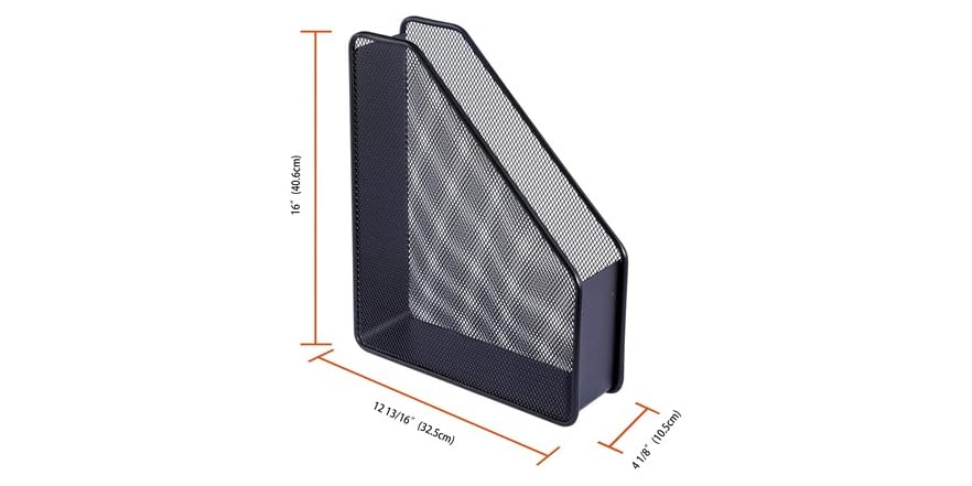 Metal Magazine File Holder Black