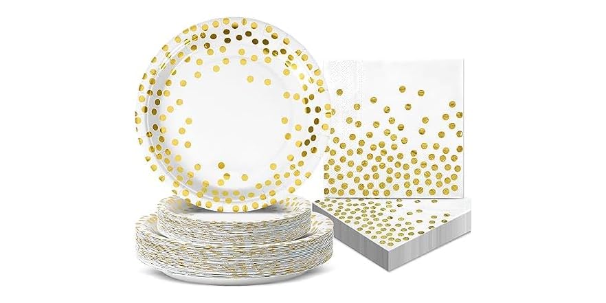 150 PC Disposable Paper Plates & Napkins