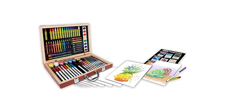 Crayola Wooden Art Set, 80+ Pcs