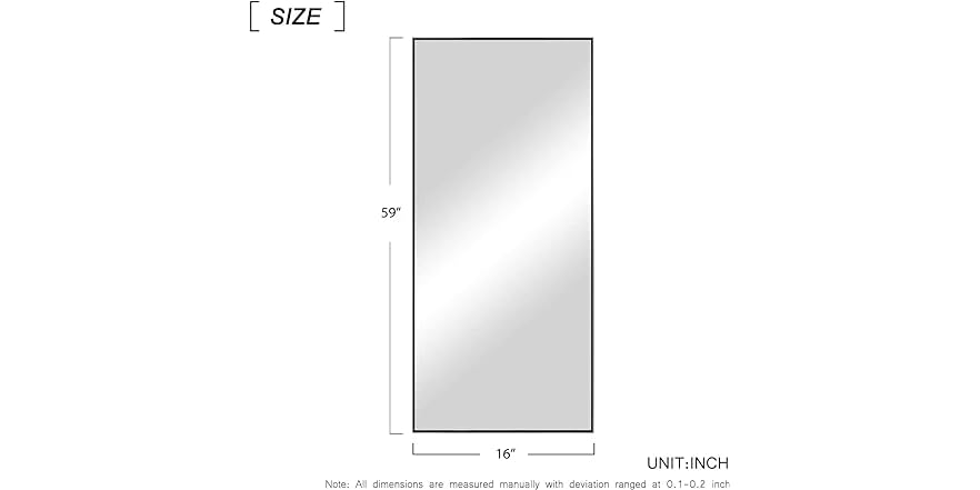 MIRUO 59"x16" Full Length Mirror Wall Mi