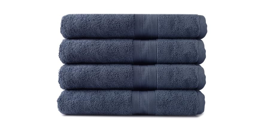 MicroCotton 4pc Bath Towel Set-8 Colors
