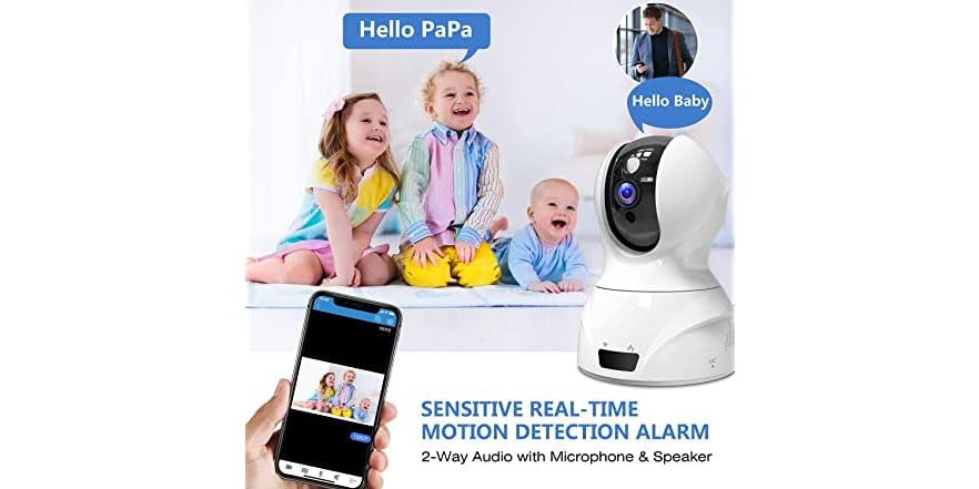 Syeh Security Camera 1536P Pet Camera Wireless WiFi Home Cam (Open Box)