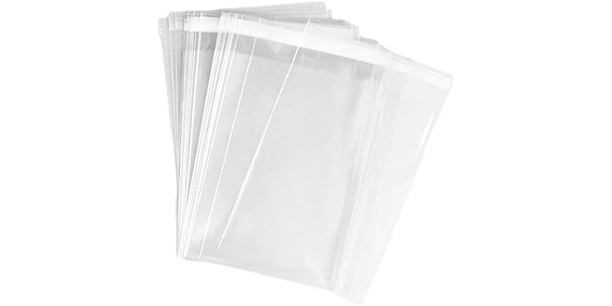 HugeStore 100 Pcs 6x9 inch Clear Resealable Bags