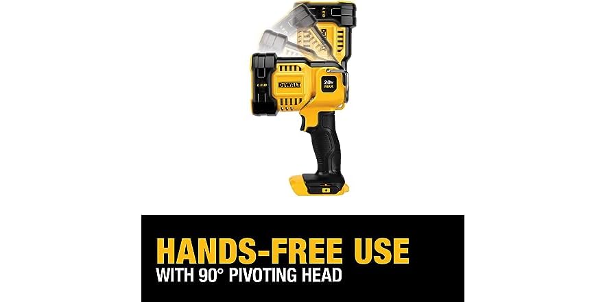 DEWALT DCL043 20V MAX pivot head 1,500 lumens light