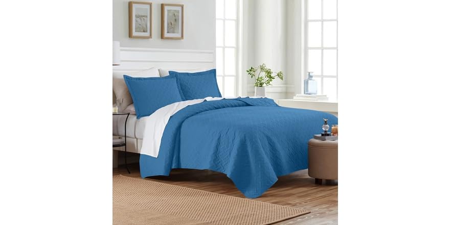 3 Piece Basket Pinsonic Quilt Set