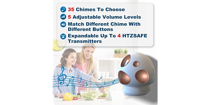 HTZSAFE Wireless Driveway Alarm, Birdhouse
