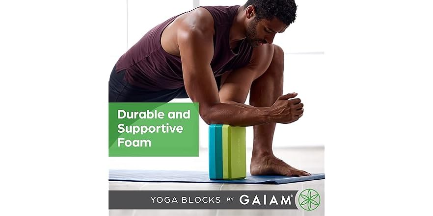 Gaiam Yoga Block (2 Pack) Latex-Free Foam
