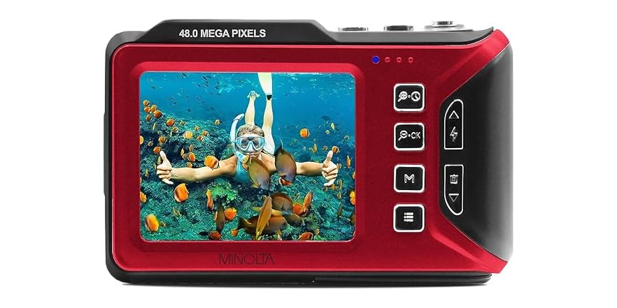 (NEW) Minolta 48MP / 4K Ultra HD Dual Screen Waterproof Digital Camera