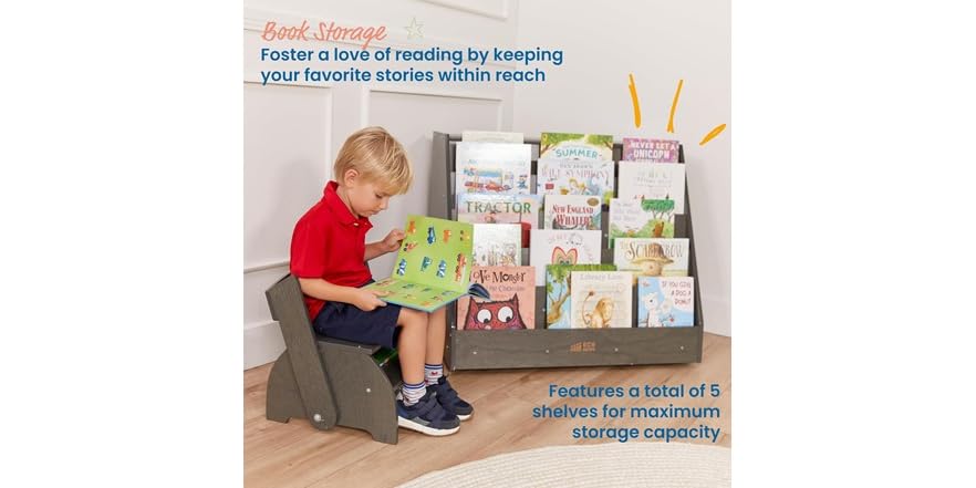 Double-Sided Mobile Book Display W/ Storage