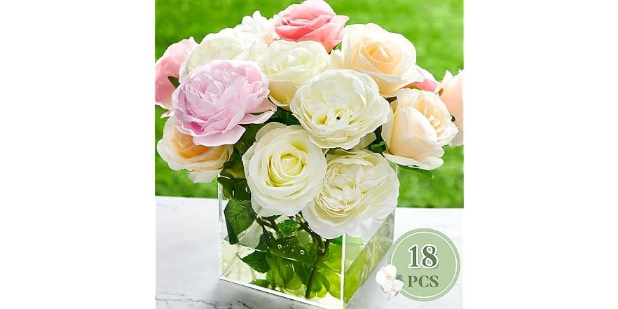 18 PC 5" Clear Cube Centerpieces Vases