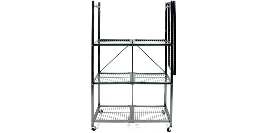 Origami RR5W 4-Tier Foldable Metal Shelf w/ Wheels