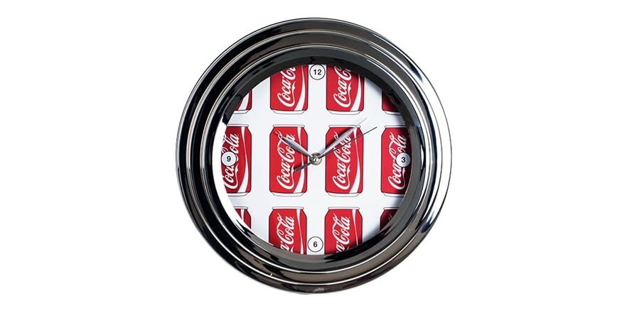 Chrome Finish Clock - Cans Style