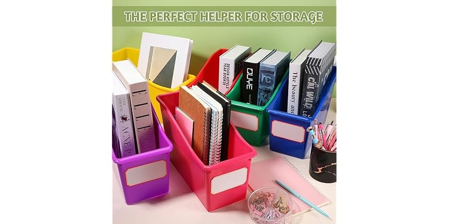 12 Pieces Magazine Book Folder Bins
