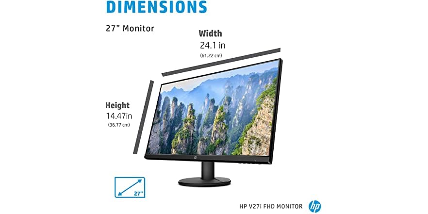 HP V27i FHD Monitor | 27-inch Diagonal F