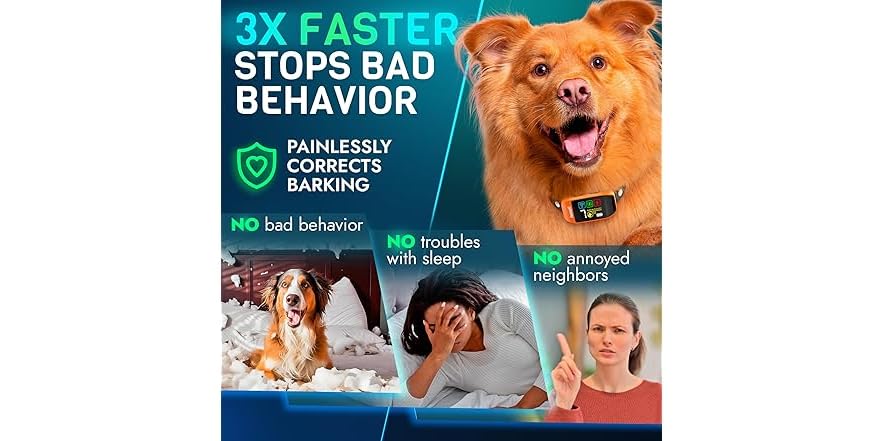 IWOOFI New 2025 Dog Bark Collar -Smart Bark