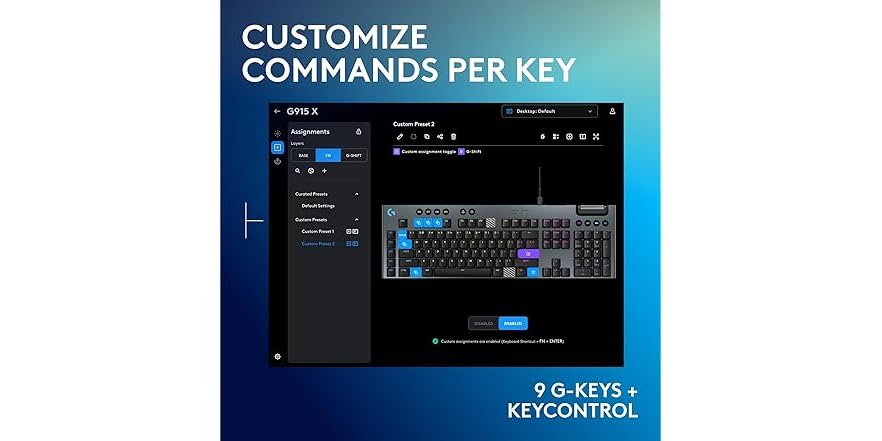 Logitech G915 X Wired Mechanical Gaming Keyboard