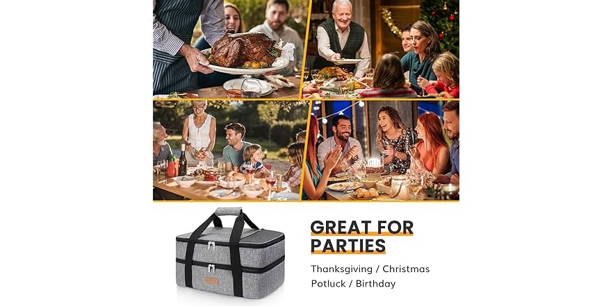 LUNCIA Double Decker Insulated Casserole Carrier