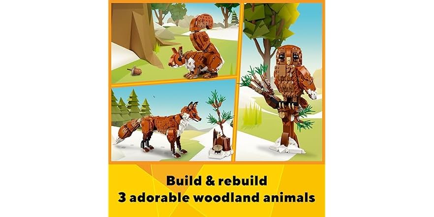 LEGO Creator 3 in 1 Forest Animals Red Fox Toys