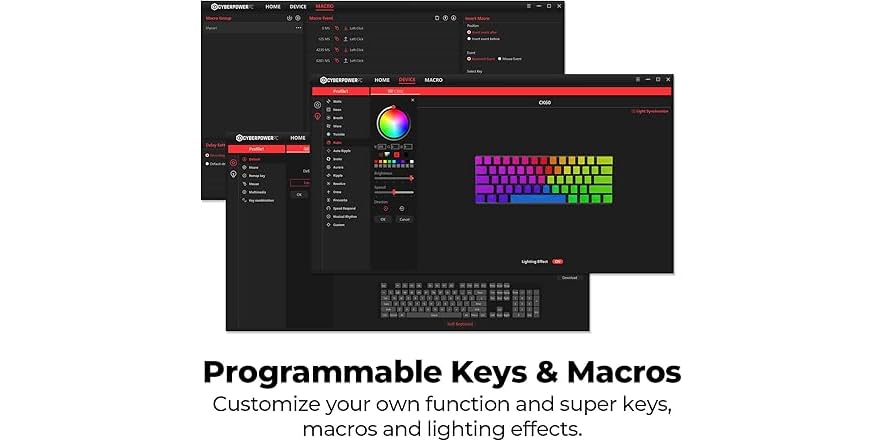 CyberpowerPC CK60W 60% RGB Gaming Keyboard (Open Box)