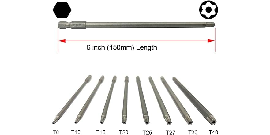 Long Torx Hex Head Driver Set