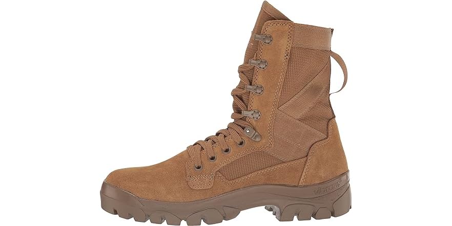 T 8 Bifida Tactical Suede Leather Boots, Coyote, 8