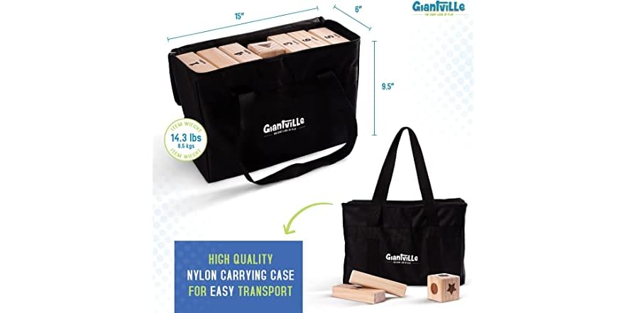 Giantville GV-25804 Giant Tumbling Timber Toy + Dice + C (Open Box)