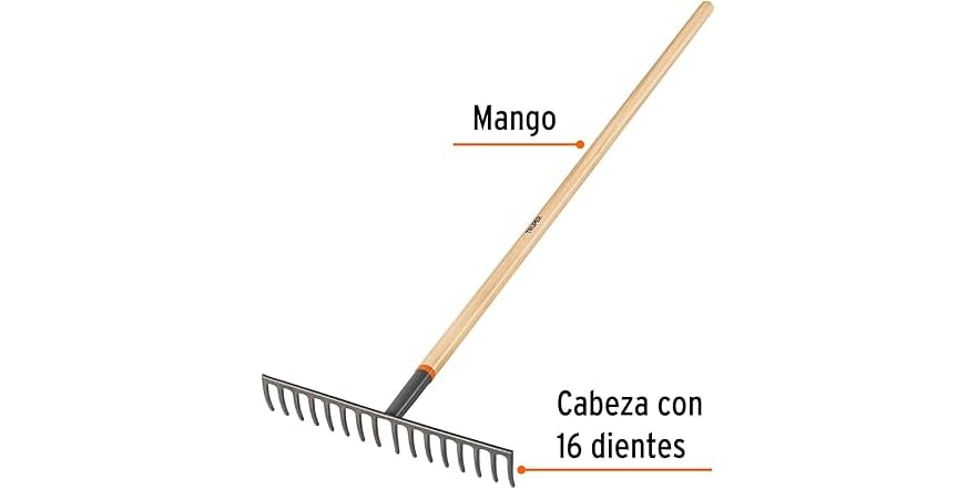 TRUPER R-16M Ash Handle Road Rake 16