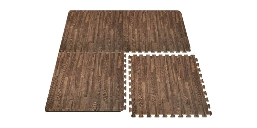 6-Pk Sorbus Interlocking Wood Grain Print Mats