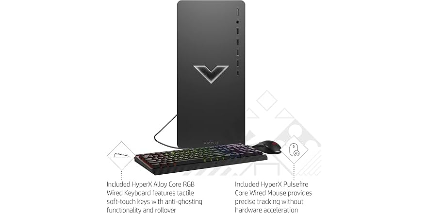 HP Victus 15L Gaming Desktop HyperX Bundle (Open Box)