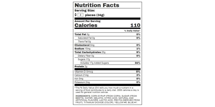 7-Select Gummi Green Apple Rings - 7 Oz