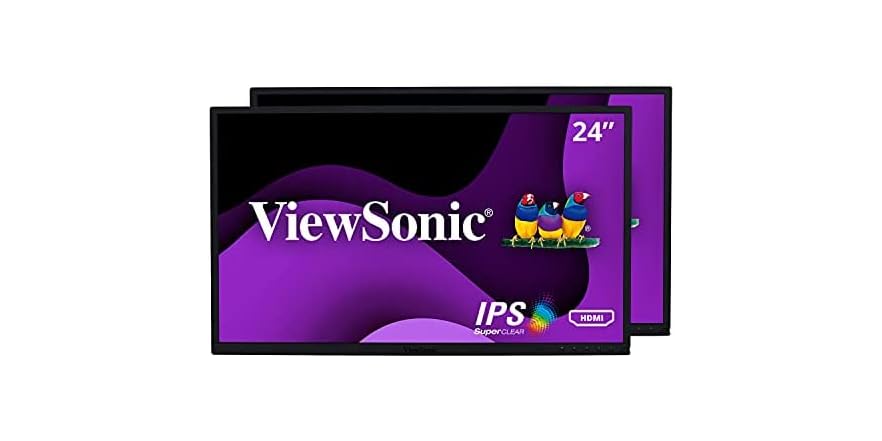 (NEW) ViewSonic VG2448_H2 24" Dual Pack Head-Only Monitors