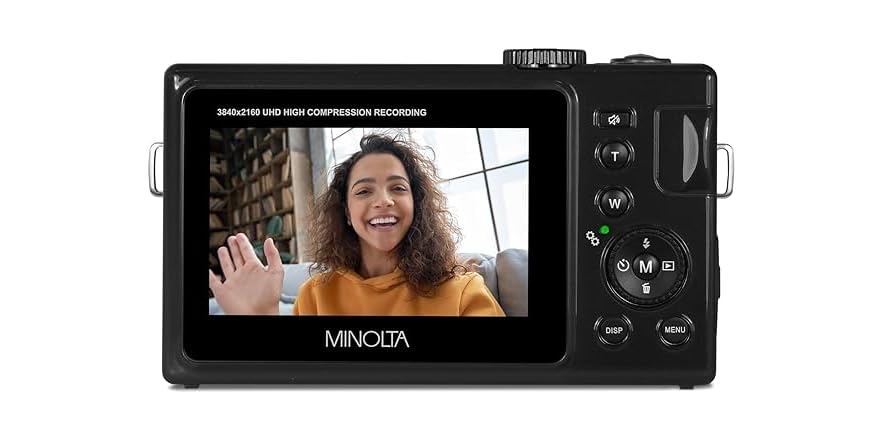 Minolta MND25 48MP Autofocus 4K Ultra HD Camera w/Selfie Mirror