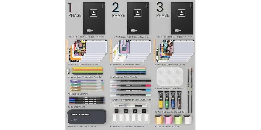 ARTEZA Creative Kickstarter Art Set