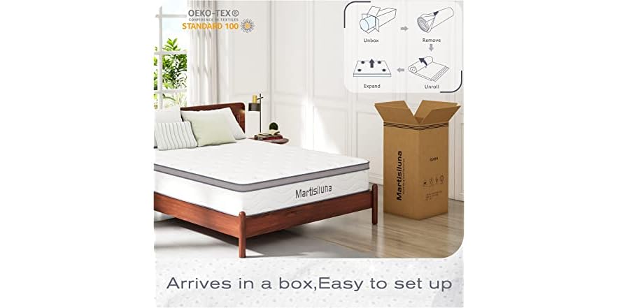 Martisiluna 10.5" Hybrid Twin Mattress