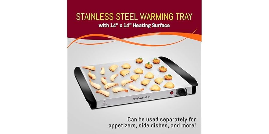 Elite Gourmet Dual Tray Buffet Server