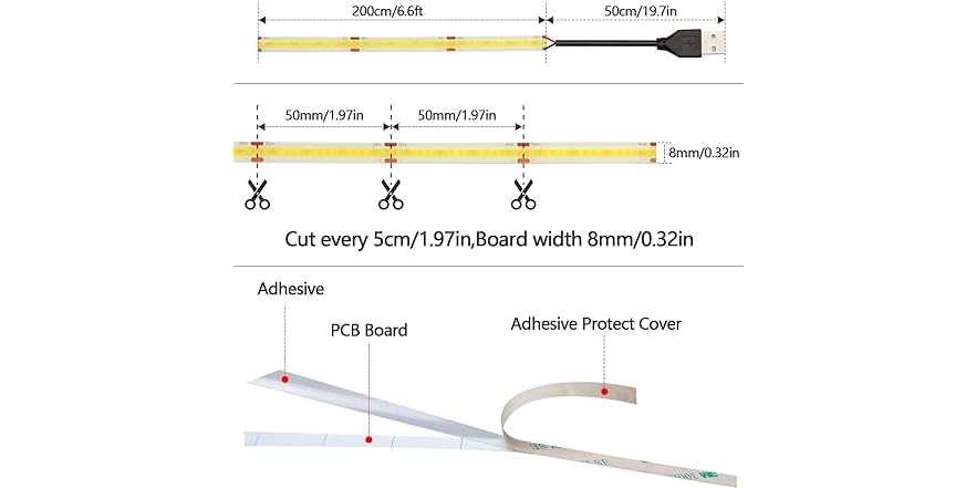 USB Powered LED Adhesive Light Strip