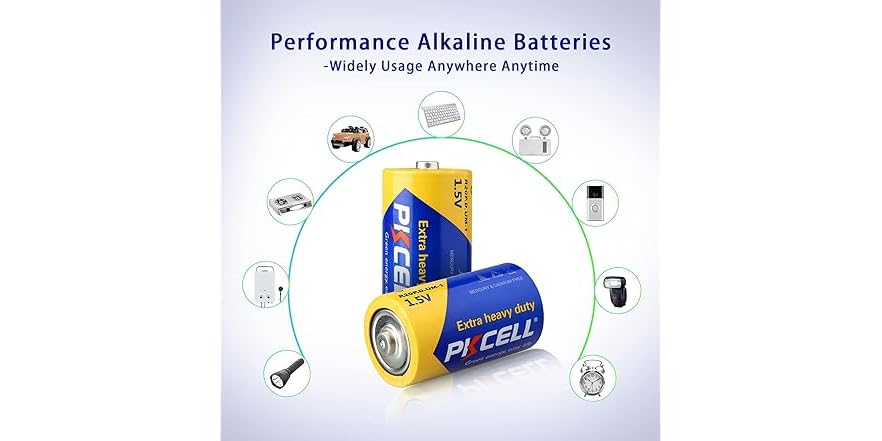 6 Pack D Cell R20P Heavy Duty Batteries
