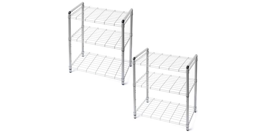 Delta WS1006B 2-Pack 3-Tier Wire Shelf - Silver